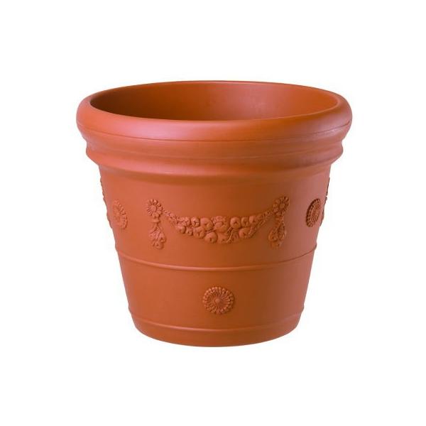 鉢カバー・ポットにもイタリア陶器鉢風のデザインイタリアの陶器風の優しい感じの鉢カバーです。１５号・１８号の長鉢や懸崖鉢が、きれいに収まるサイズです。鉢としてもご利用する事ができます。（鉢カバー（穴なし）、ポット（穴あり）をお選びください）※...