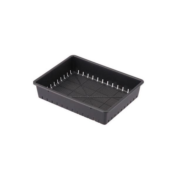 通水性・通気性のよい底穴構造のため、タネまき・さし木・さし芽用として最適です。サイズ：345ｘ270ｘ75(mm)カラー：スミグレー材質：ポリプロピレン土容量：３.０Ｌメーカー：アップルウェアー株式会社【備考】