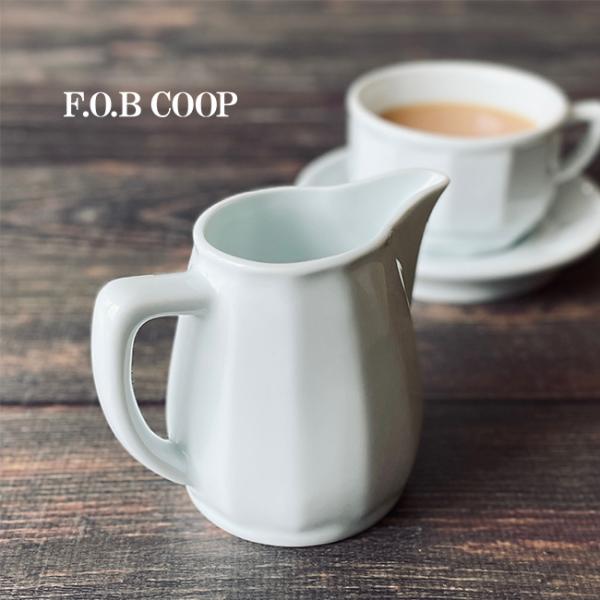 F.O.B COOPカフェ ミルクジャグ 大有田焼 ミルク ジャグ 陶器 白 ホワイト おしゃれ ミルクティー ミルク入れ 容器 レトロ 食器 カフェ フランス カフェ風 自分用 来客 紅茶 ミルクピッチャー伝説の雑貨店「F.O.B COO...
