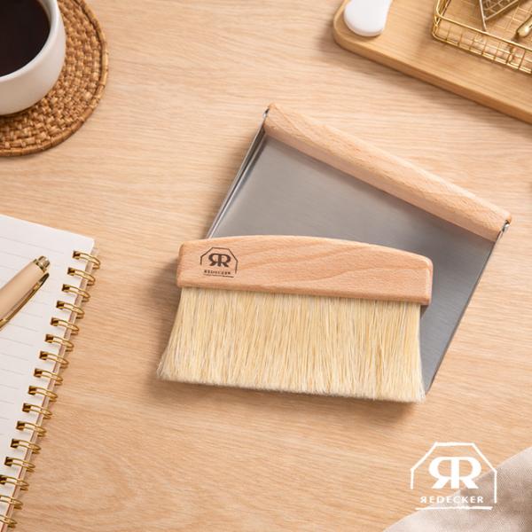 卓上クリーナー 掃除ブラシ ほうき ちりとりセット おしゃれ コンパクト ハンディ お掃除ブラシ テーブル用 デスククリーナー デスク上 机 食卓 テーブル 掃除 ハンディクリーナー■デリケートな天板やクロスを傷めない柔らかな豚毛ブラシの毛...