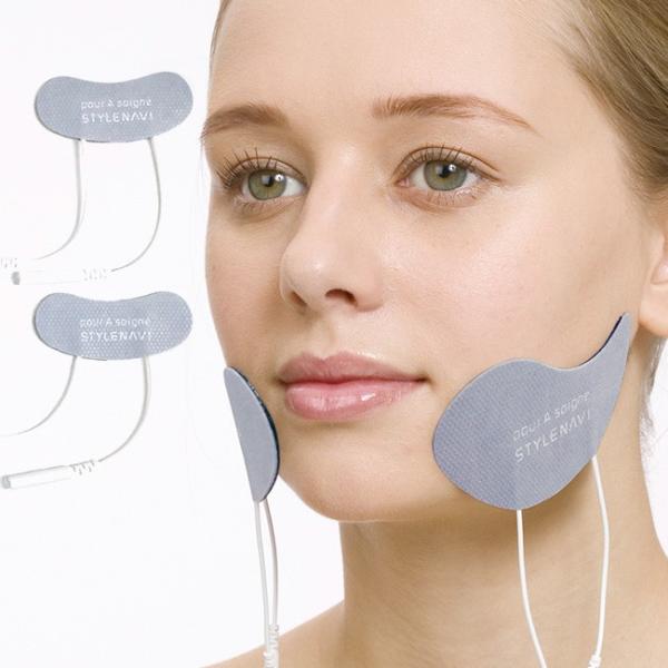 温熱＋超音波＋ＥＭＳのトリプル機能で美肌ケア！スタイルナビシリーズ交換用パッド。（本体は別売りです）スタイルナビ F・スタイルナビ Z・スタイルナビ ウルトラ専用のフェイス用替パッド4枚セットです。【サイズ（約）】目の下用：2×5.5cm、...