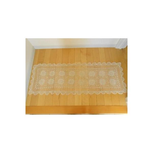 在庫有ります！即日発送！ザックリ編み上げたカントリー特有のレースです。綿１００％薄い薄い薄いベージュ色です。サイズ（概寸）120x45cm◆◆◆◆◆◆◆◆◆◆◆◆◆◆◆◆◆◆◆◆☆１５時迄の御注文、即日発送。【送料安く】商品代金合計7500...