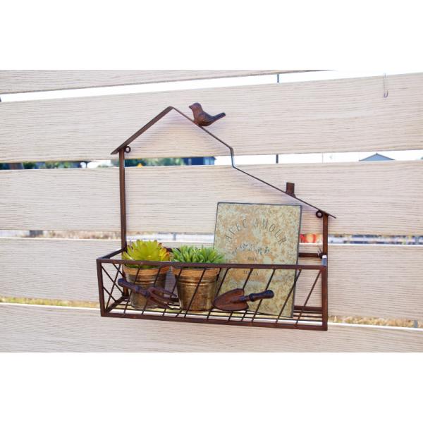 ☆今だけ送料無料（沖縄県別途要相談）※北海道・九州地方への発送は送料高額にて1点での発送の場合220円のご負担お願いします他商品(送料無料)も購入の場合不要。予めご了承願いますかわいい小鳥のワンポイントレトロアンティークアイアン製ラックシェ...