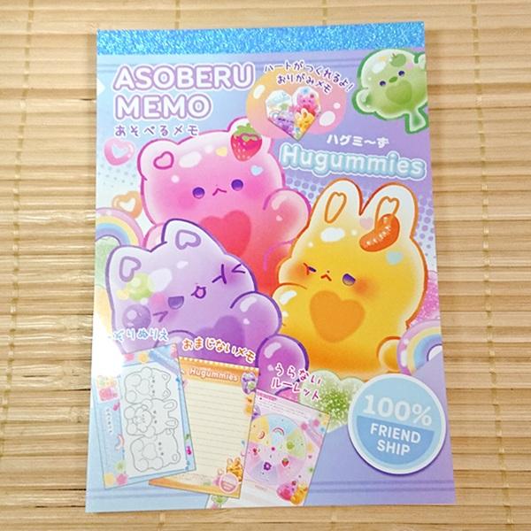 可愛いイラストのA6サイズメモ帳です。折り紙メモ・ぬりえ・おまじないメモ・ルーレット　◆サイズ：H148×W105×D8（ｍｍ）位　◆内容：4柄各20枚 （合計80シート）　4冊までメール便での発送ができます。