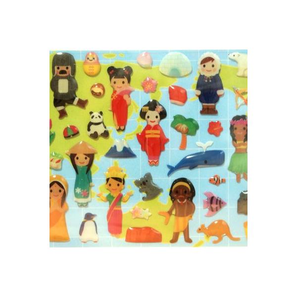 People in the worldのシールです。サイズ：H170×W70mm 位中国製