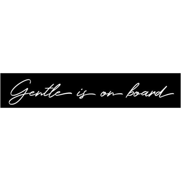『Gentle on board』優しい人が乗ってます♪とにかく優しい方貼ってください（笑）オススメのステッカーです！日本語だとイマイチですが英語だとなんかカッコいい(￣∀￣)ニヤリッ 車やバイク ヘルメットなんかに貼るとオシャレです。スマ...