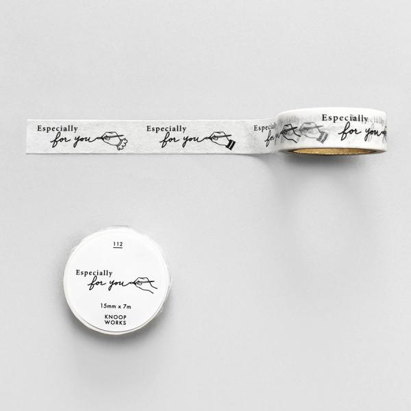 KNOOPWORKS｜クノープワークス　さんスタンプをはじめ、マスキングテープ、ペーパーバッグなどの紙モノを制作されています。シンプルなデザインで実用的！テープ幅:15mm×7m　　1巻　　　　（日本製）