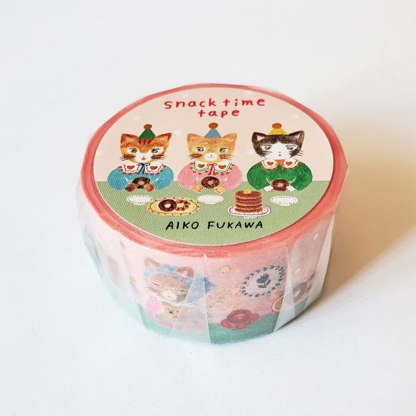 テープ幅:20mm×5m　　1巻　　箔押しイラストレーター・布川愛子さんの文具