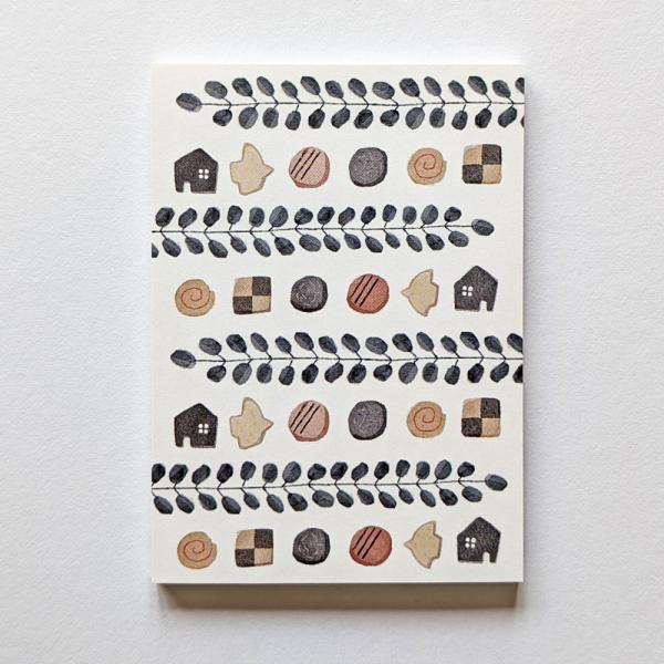 イラストレーターナカノエミさんの紙雑貨　文具7.5ｘ10.5cm　　5柄×10枚（計50枚）　　日本製※ご注文商品数が多い場合は、　メール便1通分では発送できませんので、発送方法をよくご確認の上ご注文お願いいたします。