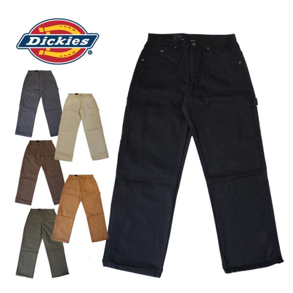 Dickies ディッキーズ 1939 Duck Carpenter Pantse ダック カーペインターパンツ ロングパンツ ワークパンツ 長ズボン ストレッチ メンズ レディース ブラック 1939 ワンポイント ロゴ プレゼント ギフ...