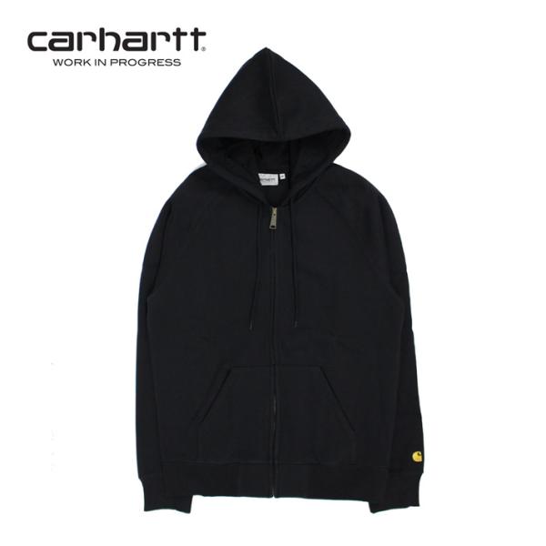 Carhartt WIP カーハート HOODED CHASE JACKET フーデッド チェイス ジャケット パーカー フーディ フルジップパーカー アウター スウェット メンズ ブラック 黒 I033664 プレゼント ギフト 通勤 通...