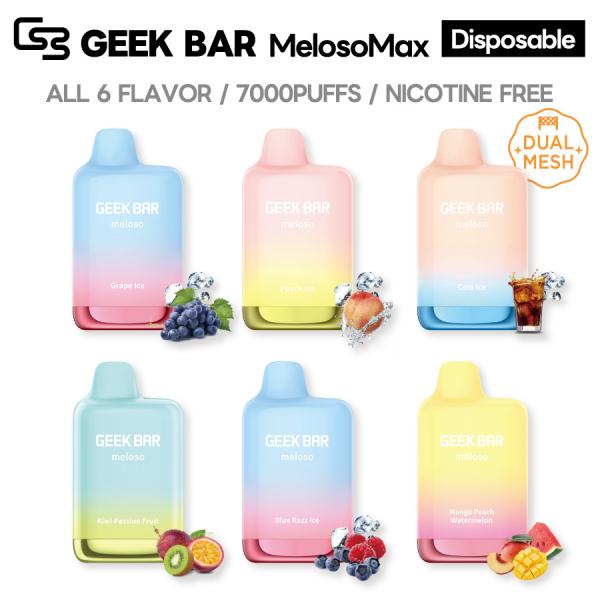 ■商品名GEEK BAR MelosoMax■本体サイズ80.5mm×44.4mm×23.1mm■容量14ml 約7000パフ■機能オートパフ方式 DUAL MESH COIL搭載 繰り返し充電可■リキッド本体にリキッドが含まれています。■...