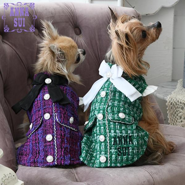 ■特徴トレンドのツイードワンピースです。透け感が可愛い、大きなリボンが付いていてお上品な着こなしに♪ビジューボタンが華やかさをさらにアップさせます。■商品名リボン付きツイードワンピース■カラーグリーン / パープル■本体サイズ2XS / X...