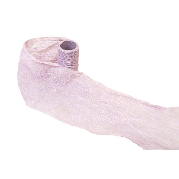 サイズ：約幅5.1cm×長さ3.0m※定形外郵便物OKブランド：The Gift Wrap Companyデザイン：ラッピング リボン イベント 紫色 和ペーパーシルクのラッピングリボン。紫の無地にしわの加工を施し、銀粉のようなものが散りば...