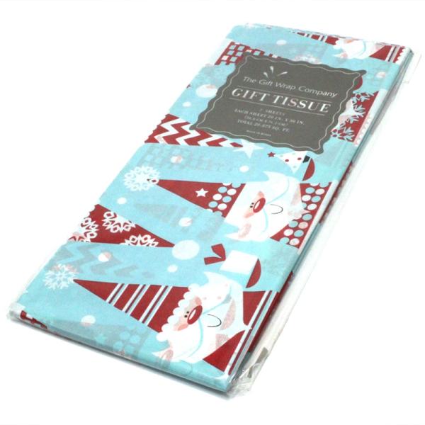 サイズ：508 × 762(mm)※定形外郵便物不可ブランド：The Gift Wrap Companyデザイン：クリスマス サンタクロース 色々な柄の服を着た可愛らしいサンタクロースが描かれたギフトティシューです。通常の包装紙よりも薄く、...