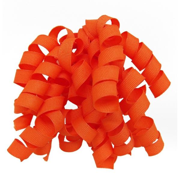 サイズ：約長さ15cm※定形外郵便物ＯＫデザイン：オレンジ 橙貼り付けるだけで簡単に使える、カールタイプのラッピングリボン。オレンジのシッカリとした生地。シンプルな無地の生地です。ラッピングやハンドメイド用品としてお使い頂けます♪※生分解可...