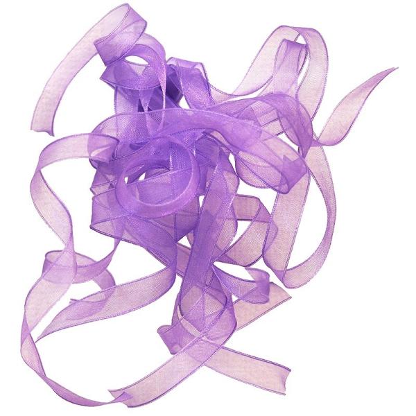 サイズ：約長さ15cm※定形外郵便物ＯＫデザイン：パープル 紫貼り付けるだけで簡単に使える、カールタイプのラッピングリボン。隙間が大きく、向こうが透けて見える生地を使ったリボン。カラーはパープルです。ラッピングやハンドメイド用品としてお使い...