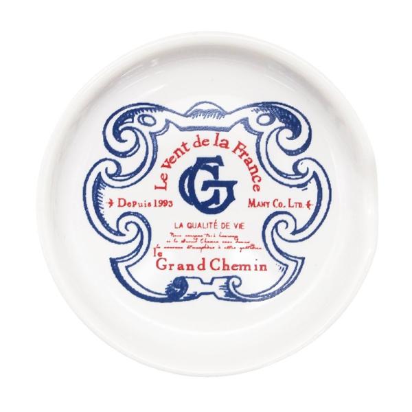 サイズ：約直径4.8×高さ0.9cm素　材：陶器（磁器）※定形外郵便物ＯＫブランド：le grand cheminデザイン：スプーンレスト グランシュマン ロゴ 白色 青色 赤色陶器で作られたグランシュマンオリジナルデザインのスプーンレスト...