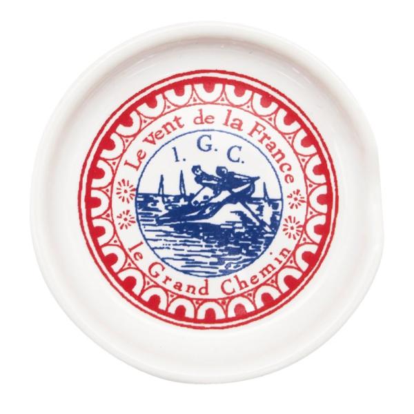 サイズ：約直径4.8×高さ0.9cm素　材：陶器（磁器）※定形外郵便物ＯＫブランド：le grand cheminデザイン：スプーンレスト 海 ヨット 白色 赤色 青色陶器で作られたグランシュマンオリジナルデザインのスプーンレスト。陶磁器の...