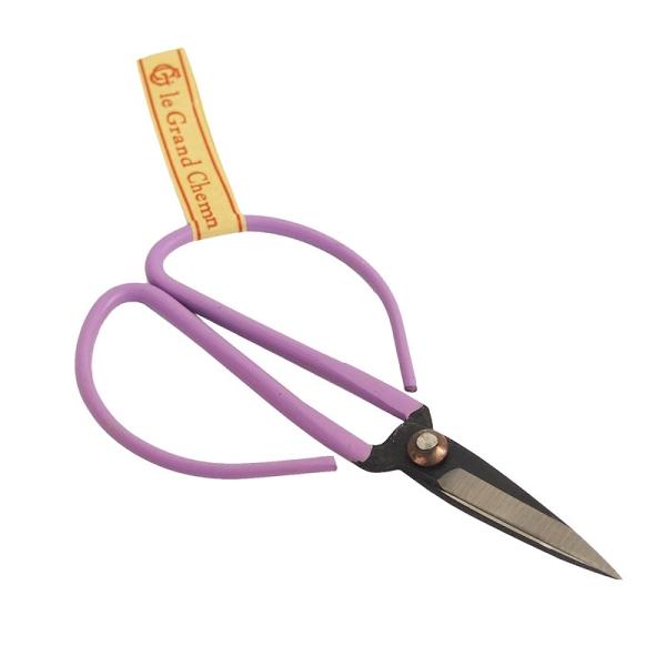 サイズ：約幅7.2cm×長さ12.8cm（全体）　　　　約幅7.2cm×長さ7.0cm（持ち手部分）※定形外郵便物ＯＫブランド：le grand cheminデザイン：ガーデニング 庭 鋏 剪定 紫 パープルアンティークな雰囲気が素敵なグラ...