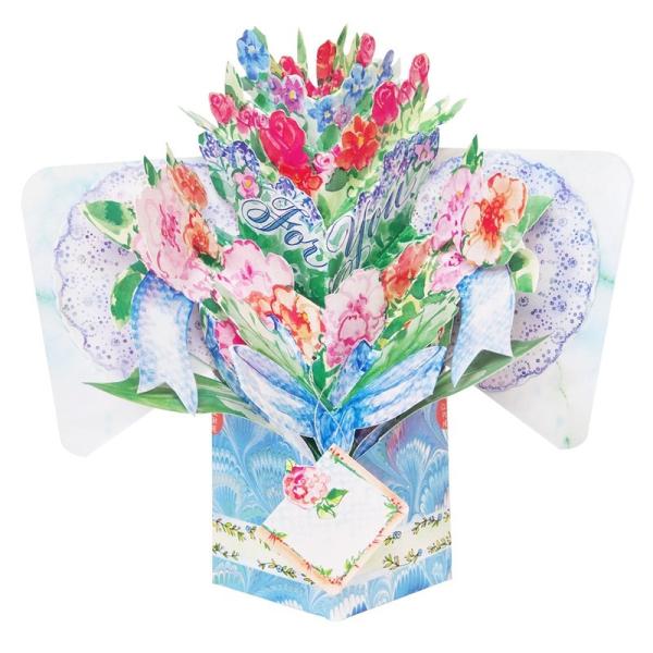 サイズ：約14×21cm（折りたたんだ状態）/封筒付き（定形外）※定形外郵便物ＯＫブランド：Second Natureデザイン：花束 花 りぼん 青色 赤色 紫色 緑色カードを開いて飾れるSecond Natureのポップアップカード。折り...