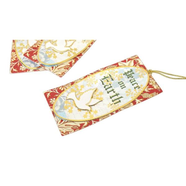 サイズ：約横幅7.0×縦幅7.6cm（タグ）/長さ6.3cm（紐）素　材：紙製※定形外郵便物ＯＫブランド：Punch Studioデザイン：ギフトタグ セット 鳥 ハト レッド 赤パンチスタジオのクリスマス用ギフトタグ3枚セット。イラストが...