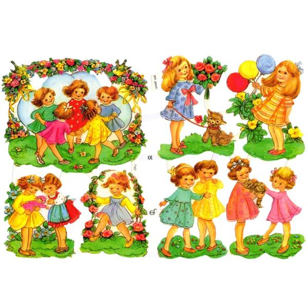 素　材：紙製サイズ：約 縦16.5 横24.5(cm)※定形外郵便物可ブランド：エルンスト・フライホーフデザイン：クロモス シート 少女 ドイツからアンティーク、クラシック調の美しいデザインを送り出すErnst Freihoff(エルンスト...