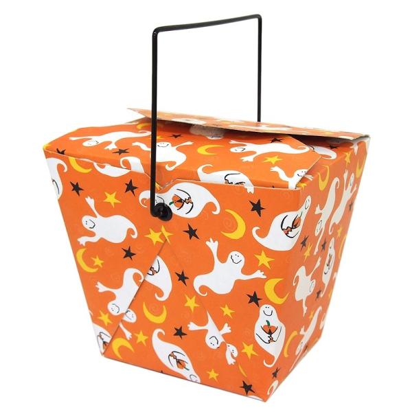 サイズ：幅12.0×奥行き9.5×高さ11.0cm素　材：紙製※定形外郵便物可ブランド：The Gift Wrap Companyデザイン：ハロウィン オレンジ オバケ ゴーストプレゼントやお菓子を入れて、トリック・オア・トリート。ハロウィ...