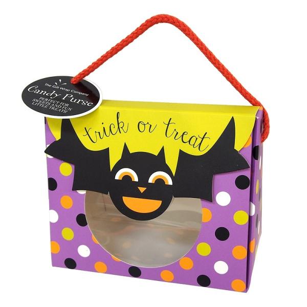 サイズ：幅13.0×奥行き6.5×高さ10.5cm素　材：紙製※定形外郵便物可ブランド：The Gift Wrap Companyデザイン：ハロウィン 紫 蝙蝠プレゼントやお菓子を入れて、トリック・オア・トリート。ハロウィン用のギフトバッグ...