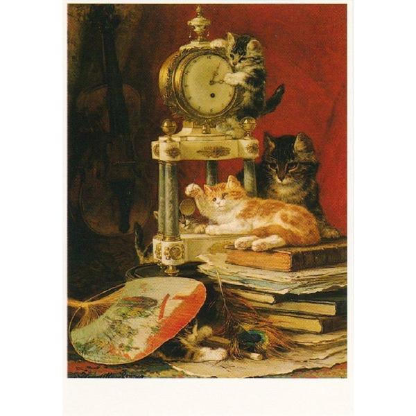 サイズ：横幅15.0×縦幅10.5cm（カードのサイズ）素　材：紙製※定形外郵便物OKブランド：ART UNLIMITEDデザイン：猫 キャット 子猫 絵 親子 家族繊細なタッチの可愛らしいイラストがプリントされたポストカード。オランダの画...