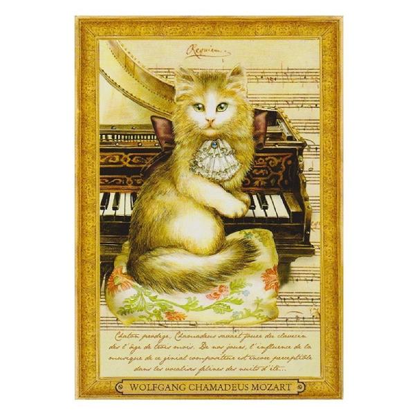 サイズ：約横幅10.5×縦幅15.0cm素　材：紙製※定形外郵便物可ブランド：AU Bord des Continentsデザイン：楽譜 音楽家繊細なタッチでオシャレ＆コミカルに描かれたセブリーヌピノーのネコたち。使いやすいポストカード。切...