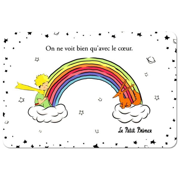 サイズ：約縦幅10.5×横幅15cm※定形外郵便物OKデザイン：星の王子さま ポストカード フランス 王子 キツネ 虹アントワーヌ・ド・サン＝テグジュペリの小説、星の王子さまのポストカードです。王子さまとキツネの二人を虹の橋が繋いでおり、『...