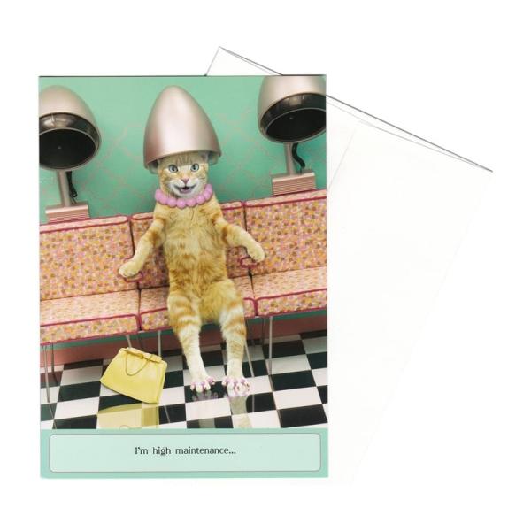 サイズ：13.4×18.5cm（封筒サイズ）/紙製※定形外郵便物OKブランド：ポータルデザイン：多目的 ネコ 美容院アメリカのPORTAL社のグリーティングカードです。様々な表情の猫や犬の写真がコラージュされた、ＰＯＲＴＡＬのグリーティング...