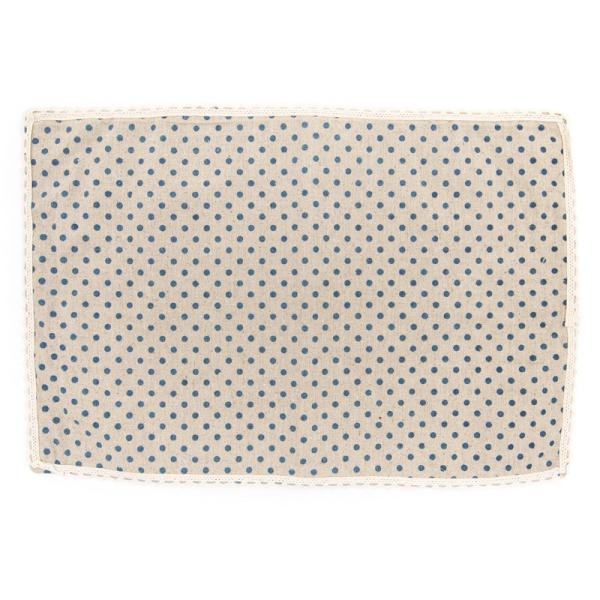 サイズ：約横幅45.0×縦幅30.0cm※定形外郵便物ＯＫデザイン：ランチョンマット ドット 青色青いドットがデザインされたランチョンマットです。おうちランチを可愛らしく彩ってくれます。普段使いにも、来客時にもお勧めです。