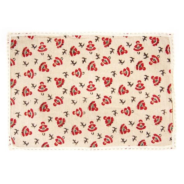 サイズ：約横幅45.0×縦幅30.0cm※定形外郵便物ＯＫデザイン：ランチョンマット 童話 赤ずきん 狼 赤色 黒色可愛い赤ずきんとオオカミがデザインされたランチョンマットです。おうちランチを可愛らしく彩ってくれます。普段使いにも、来客時に...