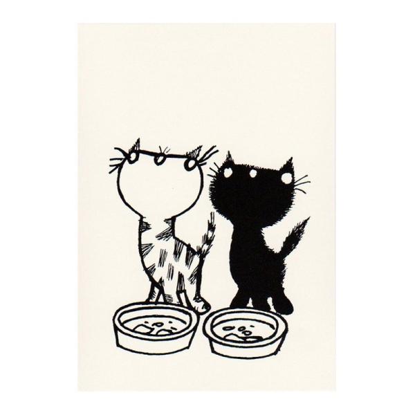 サイズ：横幅15.0×縦幅10.5cm（カードのサイズ）素　材：紙製※定形外郵便物OKブランド：ART UNLIMITEDデザイン：ピムとポムのちっちゃな冒険 キャット 猫 雪オランダの絵本、ピムとポムのイラストがプリントされたポストカード...