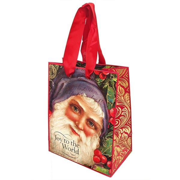 サイズ：約幅19.4×奥行き12.0×高さ24.5cm素　材：紙※定形外郵便物ＯＫブランド：Michel Design Worksデザイン：クリスマス 紙袋 サンタクロース 赤色 白色 青色ミッシェルデザインワークスのオシャレなペーパーバッ...