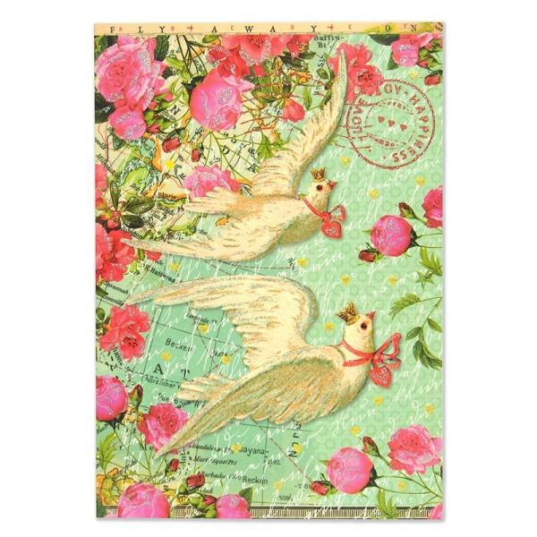 サイズ：約12.5×17.5cm（封筒サイズ）※定形外郵便物ＯＫブランド：Roger la Bordeデザイン：バレンタイン ハート ハト バラ ローズロジャーラボード社のオシャレなバレンタインカード。首にハートの飾りを付けて、仲良く一緒に...