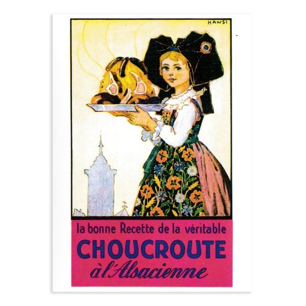 サイズ：約縦幅10.5×横幅15.0cm※定形外郵便物OKブランド：Hansiデザイン：男の子 女の子 フランス 民族衣装 子供 料理 ザウアークラウトコルマール出身の画家「ハンジ」が描く、フランスアルザス地方の民族衣装を着た子供たちのイラ...