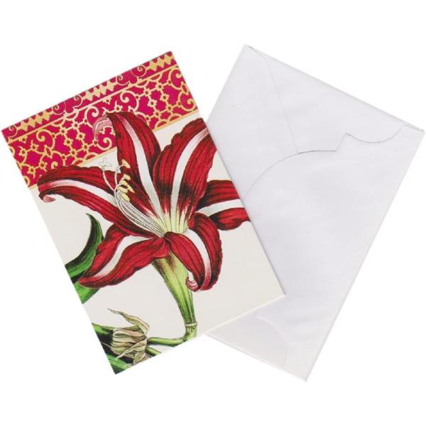 サイズ：約12.7×17.7cm(カードの大きさ)約9.4×13cm(封筒の大きさ)※定形外郵便物OKブランド：Michel Design Worksデザイン：花 アマリリス 赤色キッチン雑貨・ステーショナリー・NY発Michel Desi...