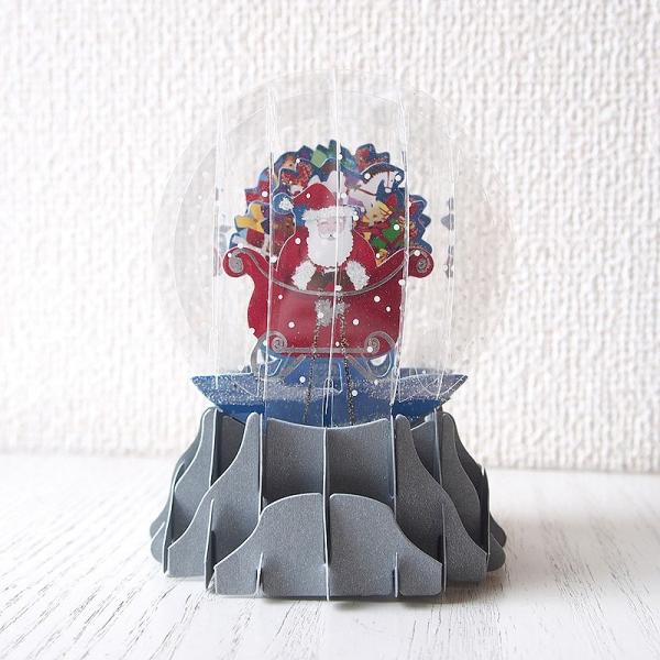 サイズ：横幅10.0×縦幅14.0cm（封筒のサイズ）　　　　 横幅10.0×縦幅10.5cm（カード折りたたみ時のサイズ）素　材：紙製※定形外郵便物可ブランド：Up with Paperデザイン：サンタ ソリ プレゼント 雪クリスマスのス...