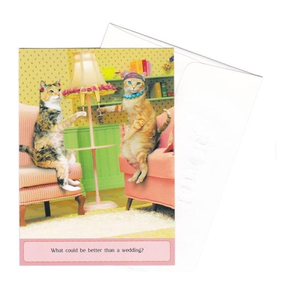 サイズ：13.4×18.5cm（封筒サイズ）/紙製※定形外郵便物OKブランド：ポータルデザイン：多目的 ネコ シャンパンアメリカのPORTAL社のグリーティングカードです。様々な表情の猫の写真がコラージュされたＰＯＲＴＡＬのグリーティングカ...