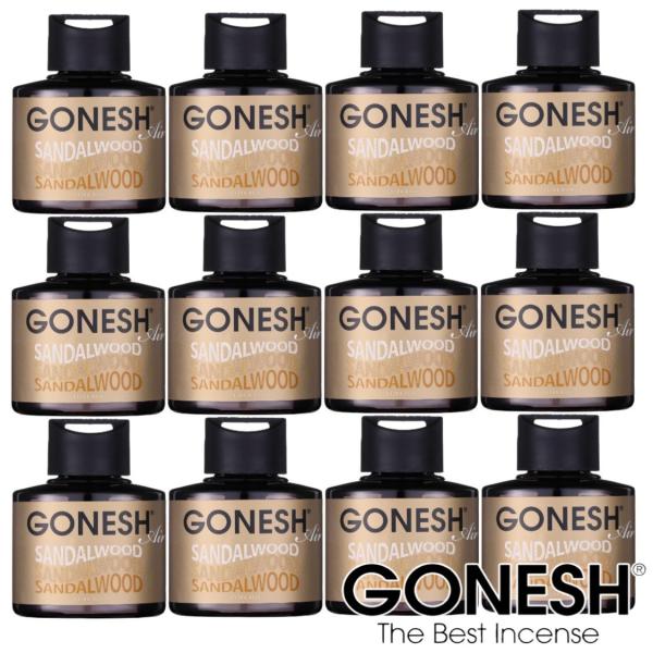 GONESH ガーネッシュ リキッド 瓶 エアフレッシュナー 芳香剤 車Sandalwood サンダルウッド 12個 セット【ガーネッシュ(GONESH)】・種類 / 液体リキッド芳香瓶タイプ・サイズ / 縦48*横62* 高さ82(mm)...