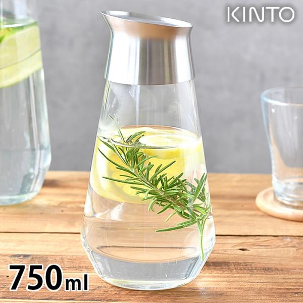 商品名KINTO LUCE ウォーターカラフェ 750ml商品詳細サイズ約 Φ10×H20cm重量約367g容量約750ml素材本体：耐熱ガラス製器具外蓋：18-8ステンレス鋼、シリコーンゴム耐熱温度ガラス：120度外蓋：90度仕様・食洗機...