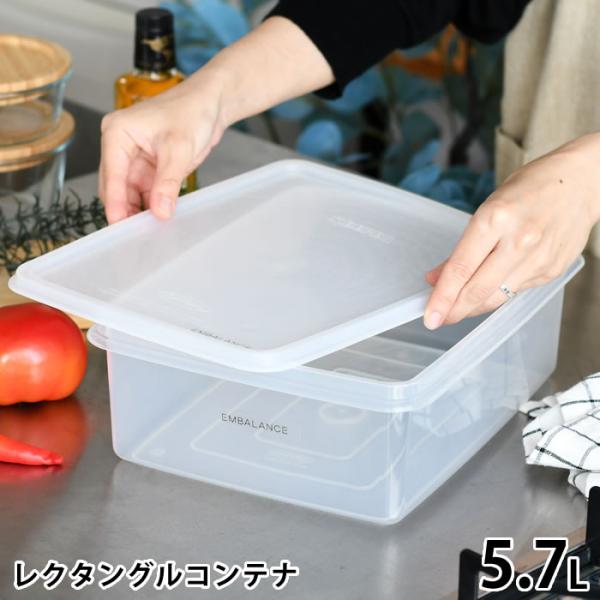 検索キーワード保存容器 食品 エンバランス レクタングルコンテナ 5.7L 保存容器 大容量 野菜 ぬか床 お米 作り置き シンプル エンバランス加工 角型 プラスチック BPAフリー 鮮度 保持 鮮度保持 保存 キッチン フードストッカー...