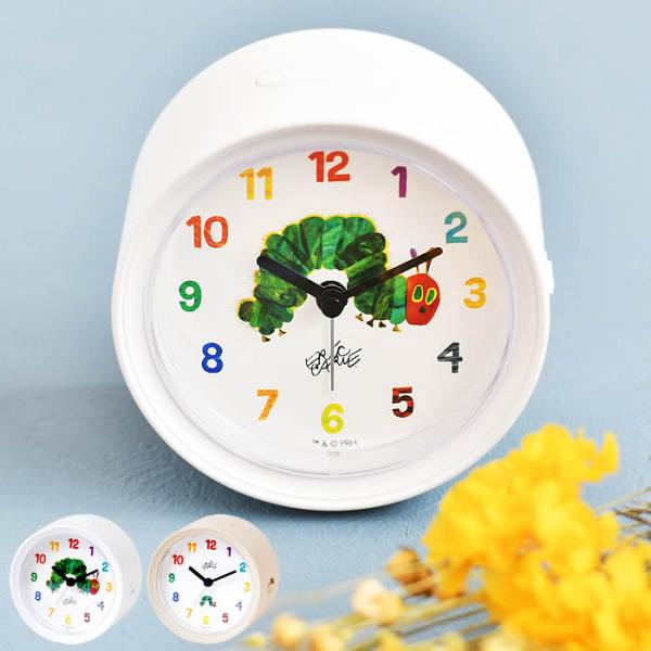 商品名エリック・カール アラームクロック はらぺこあおむし商品詳細サイズ約 Φ110×D62mm重量約165g素材プラスチック仕様スイープムーブメント常温での精度：平均月差±10〜30秒可動温度範囲：−10℃〜＋50℃使用電池：単3乾電池1...