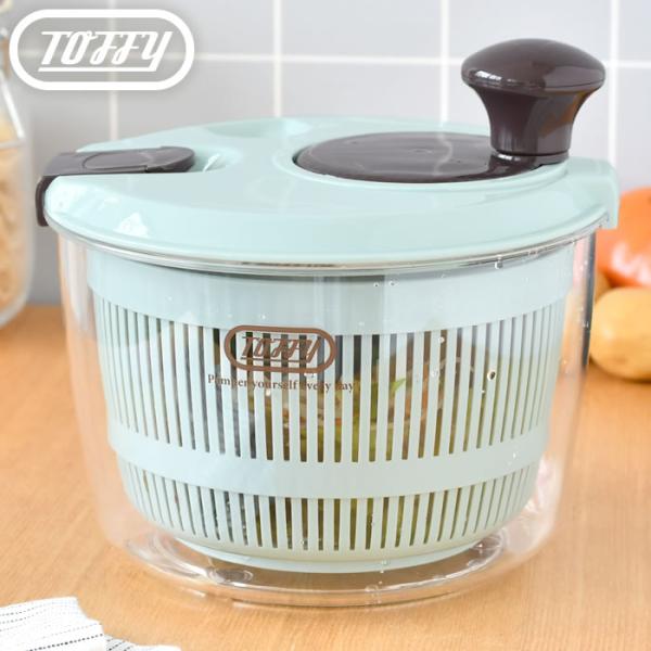 検索キーワード スピナー 水切り Toffy サラダスピナー 野菜水切り器 3L 調理器具 ハンドル 回転 キッチン 遠心力 ザル バスケット 素早く シャキシャキ 葉物 保存容器 時短 ボウル 生野菜 分解