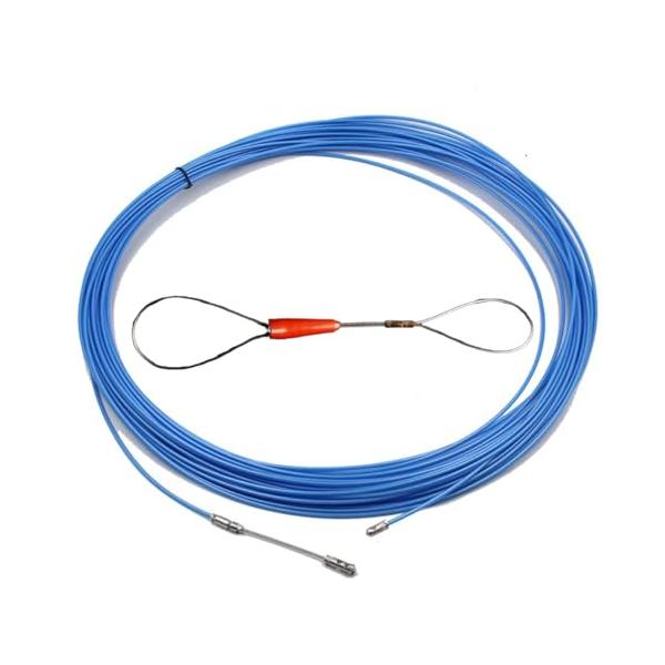 ブルー/20ｍ/-・Size:20ｍ・パッケージ個数:1・外景3.7ｍｍ　長さ20ｍと30ｍの２種類があります。内部スチールワイヤー径2.5ｍｍ　ＴＰＵ被膜で覆われています。・塩ビパイプ 鉄管 ホースなどに電線やロープ 紐などを通すときに便...