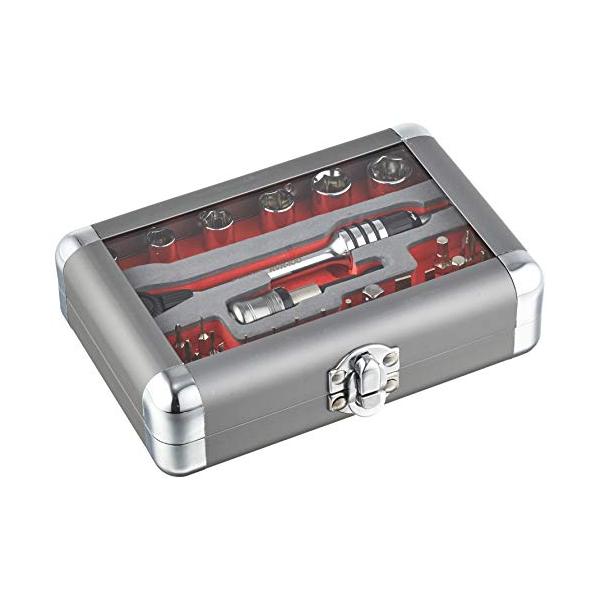 ・ 42点セット RVR-100・・Size:42点セット・<br>●ラチェットドライバー <br>●エクステンションアダプター(マグネット付) <br>●ソケットアダプター 付属ソケット:差込角6.35...