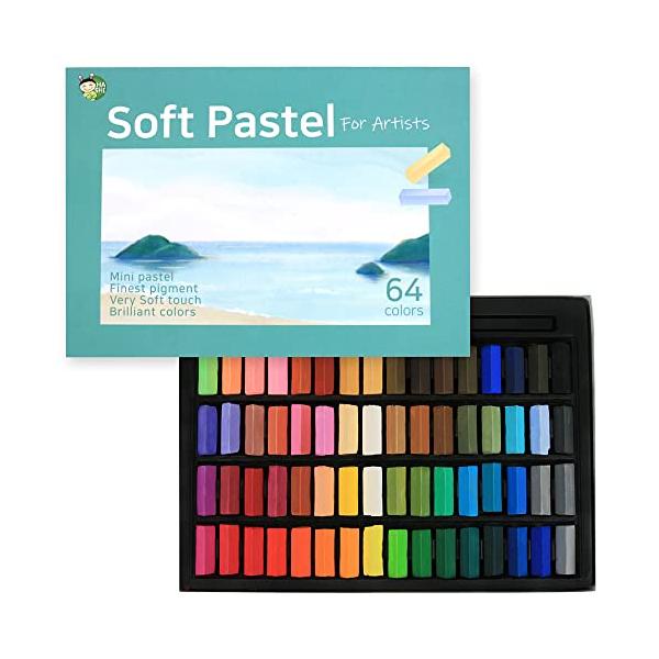 ・短い64色 64 Count (Pack of 1) mps-64・・Color:短い64色・無毒性パステル : HASHI(ハシ)ソフトパステルは無毒性パステルとして、子供から専門家までみんな使用できます。・ロングパステルを2個追加贈呈...